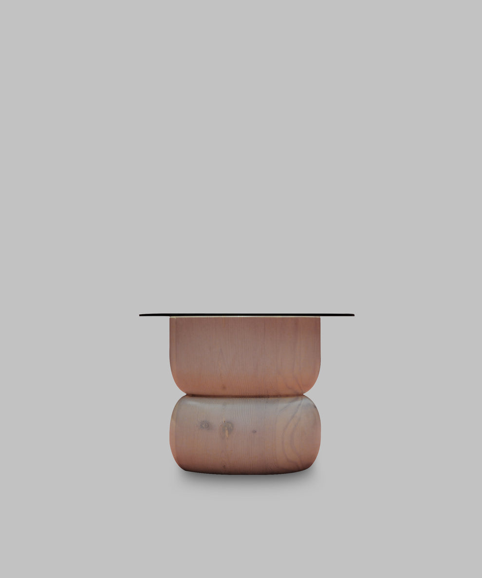 August Opening Side Table | Wood, Glass, Silicone Holdings – TRNK