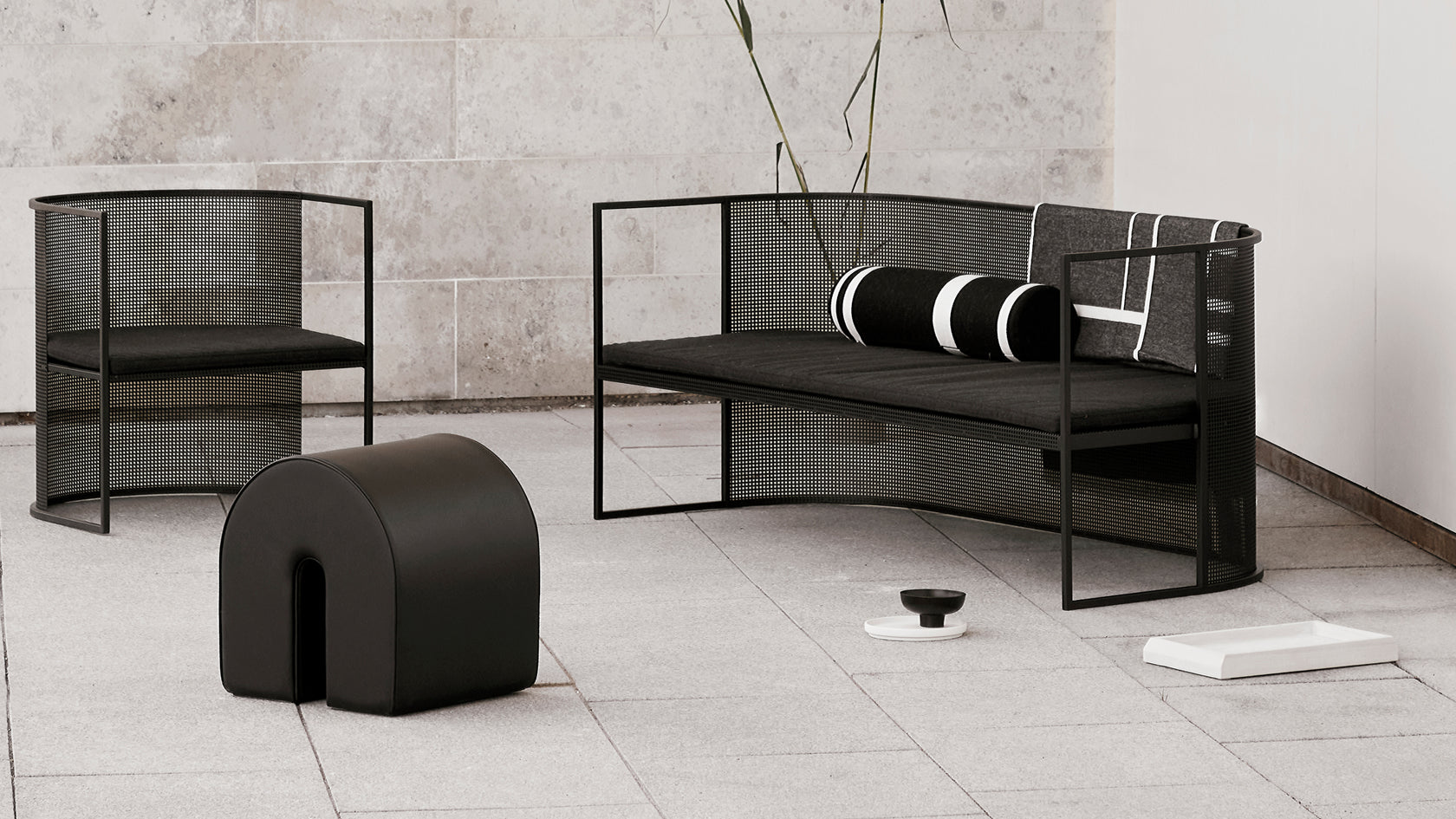 Bauhaus Lounge Stainless Steel Bench by Kristina Dam Studio – TRNK