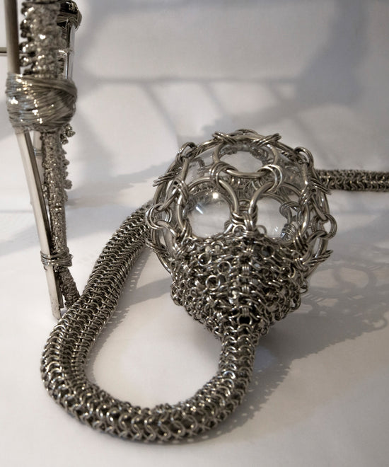 Chainmail Droplet Single Pendant Chandelier by Panorammma | TRNK