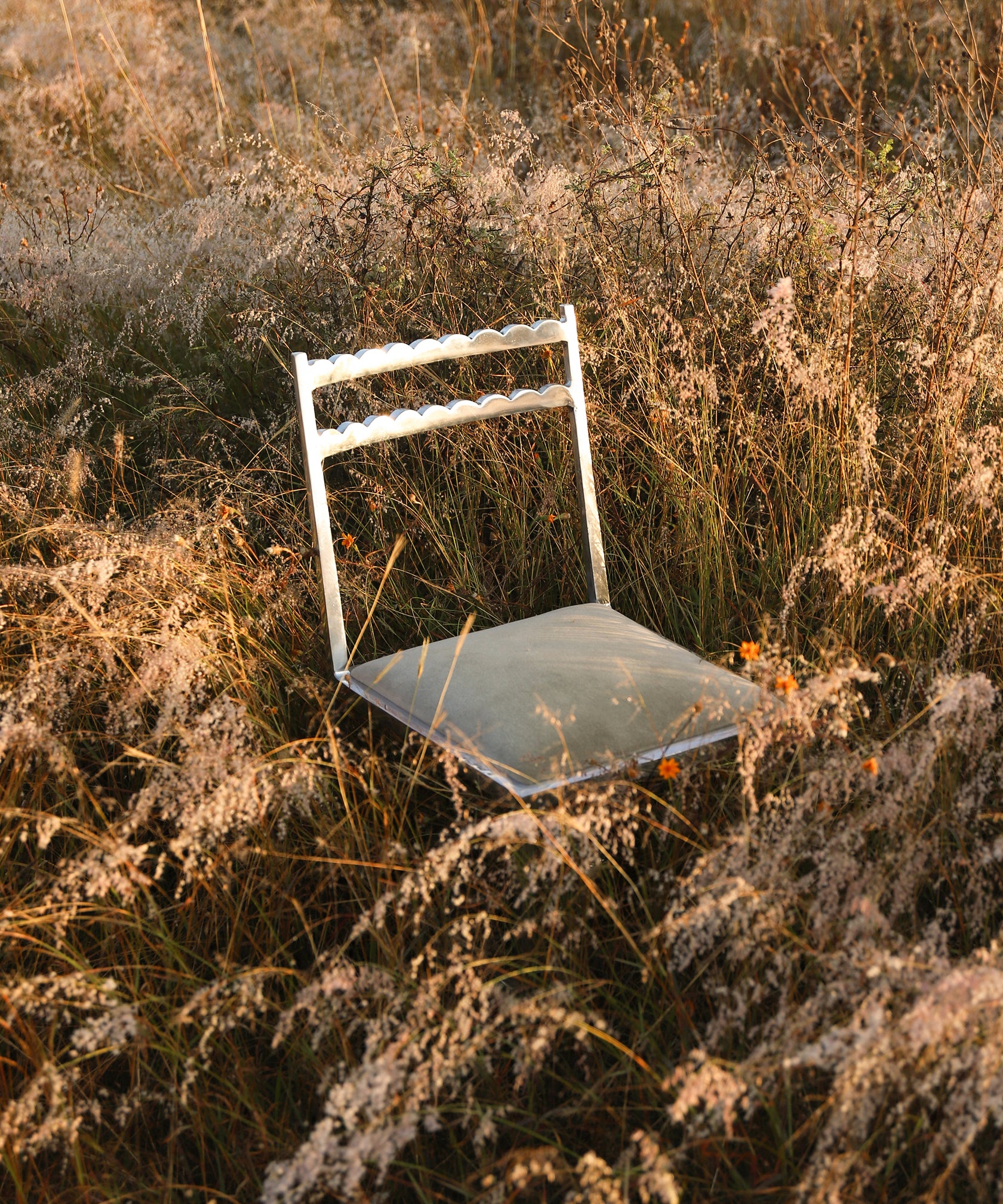 Aluminium, Velvet Lupita Dining Chair by Ohla Studio – TRNK