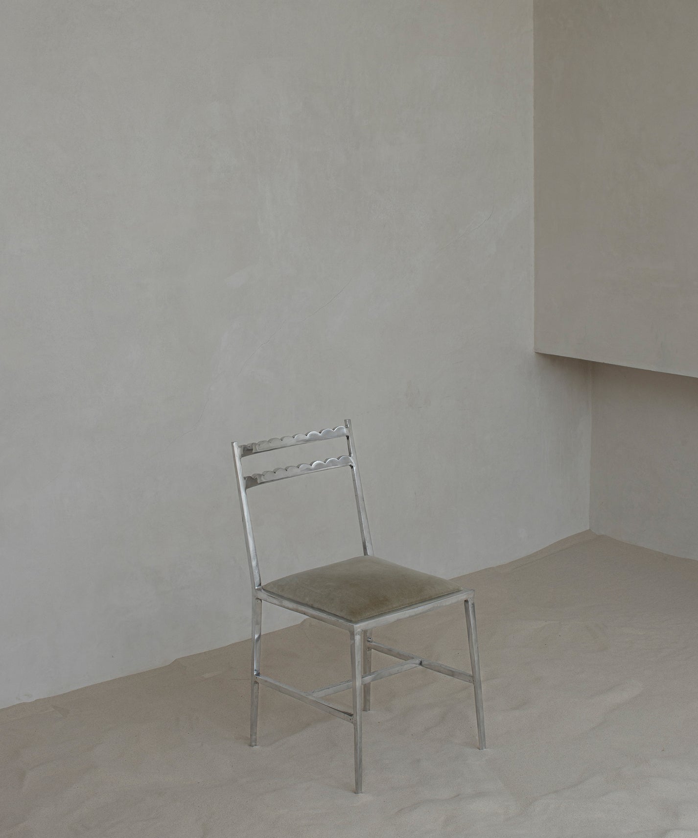 Aluminium, Velvet Lupita Dining Chair by Ohla Studio – TRNK