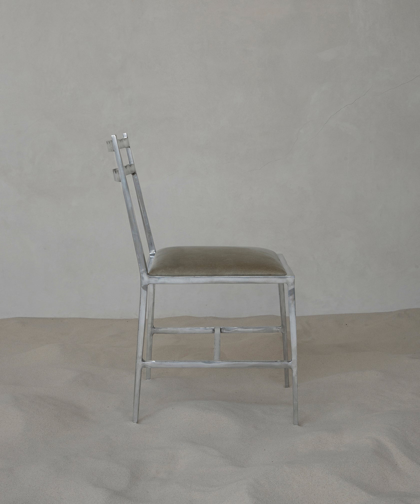 Aluminium, Velvet Lupita Dining Chair by Ohla Studio – TRNK