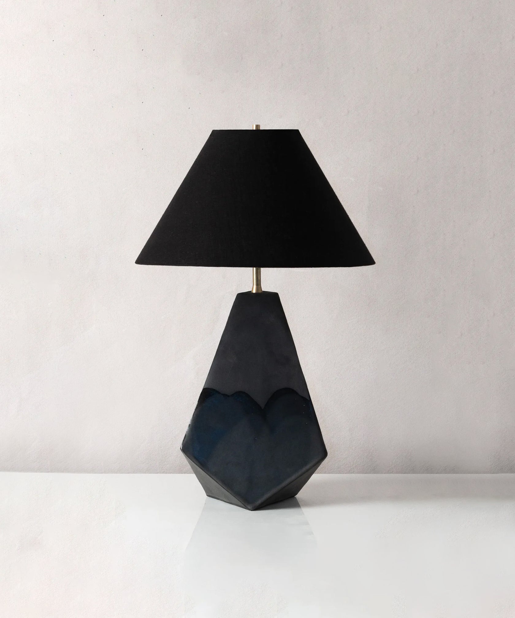 Charcoal/Frost Finish Natural Brass Mountain Lamp 1 – TRNK