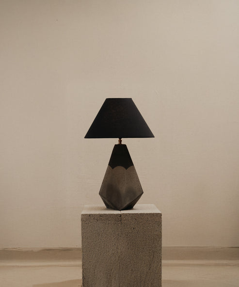 Charcoal/Frost Finish Natural Brass Mountain Lamp 1 – TRNK