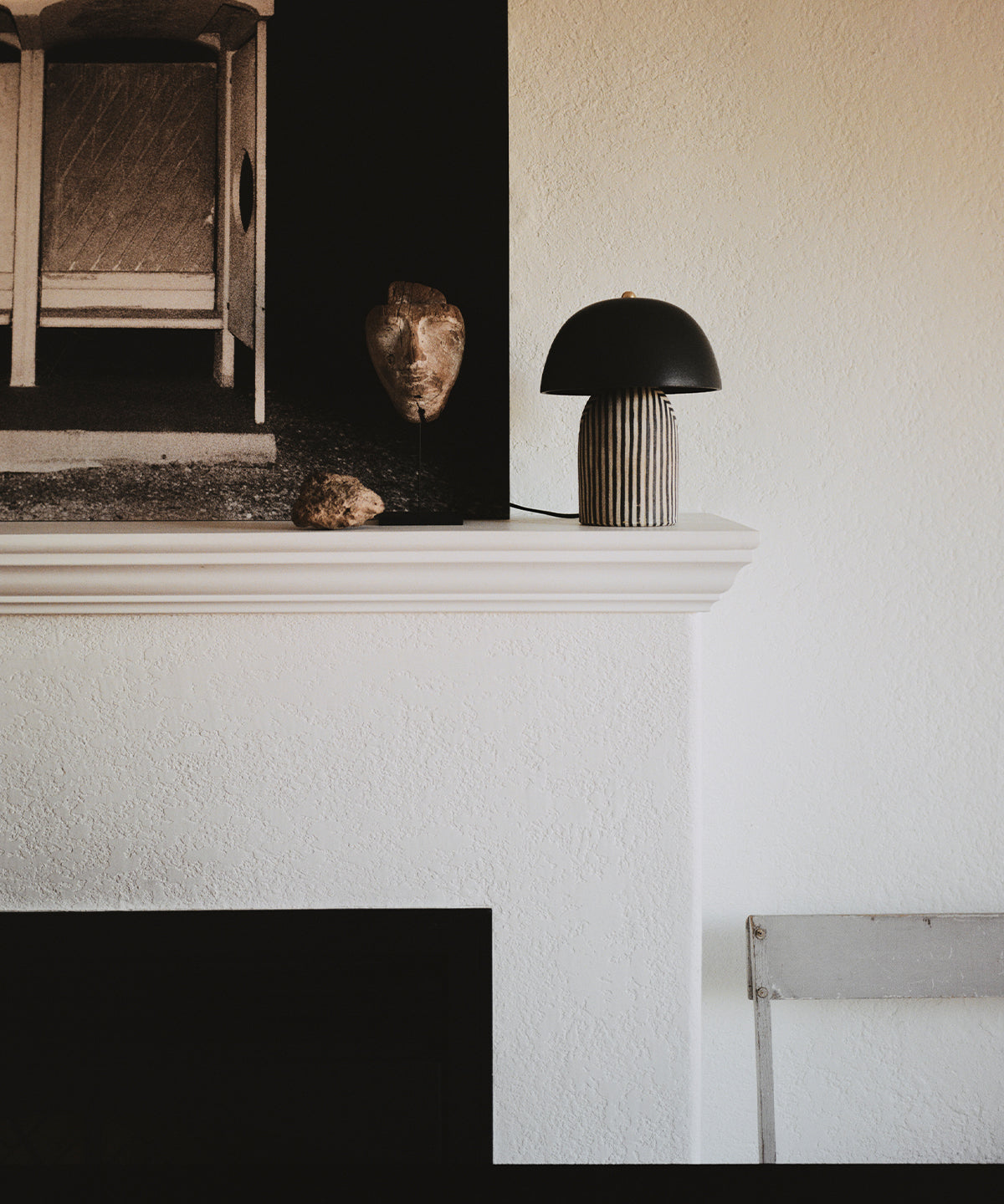 Tera Lamp by Ceramicah | Elegant Black Stripe Shade – TRNK