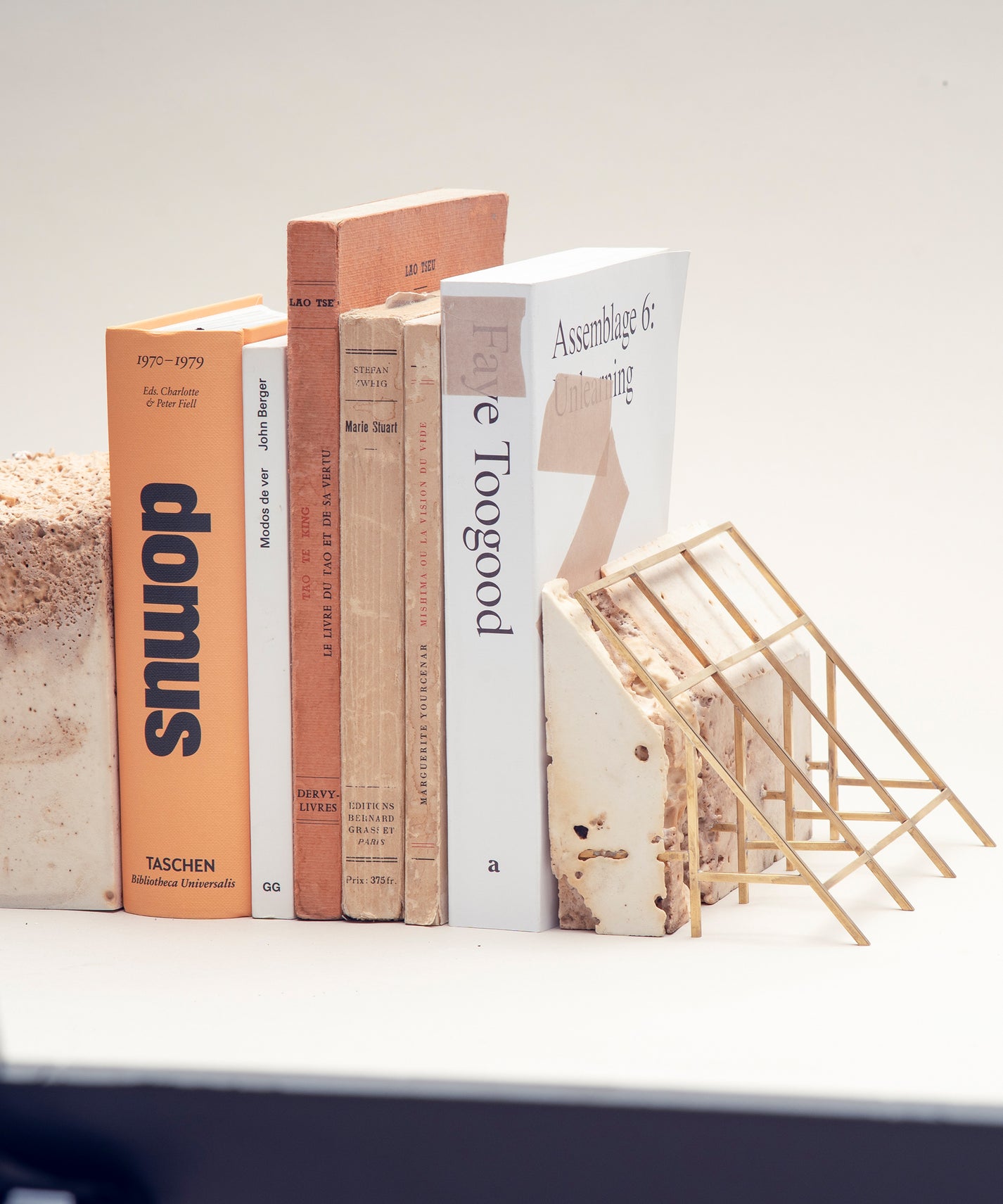 Monolith III Bookend with Stone | Turbina Studio | High-Quality ...